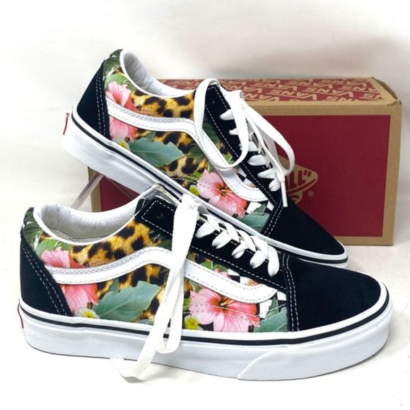 Vans | Shoes | Vans Old Skool Tropical Animal Sneaker Low Canvas Suede ...